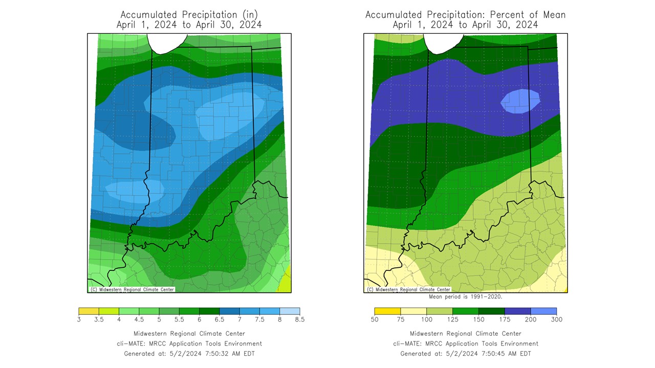 April Ends Warm and Wet