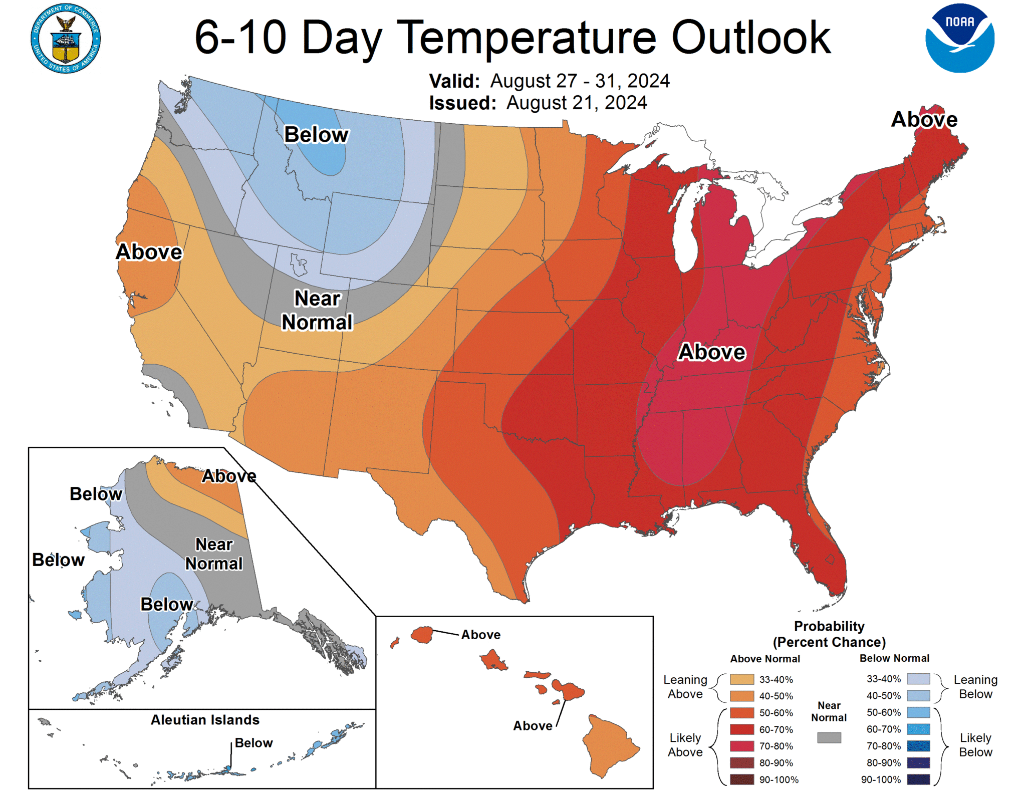 Hot for August’s End, Little Rain in Sight
