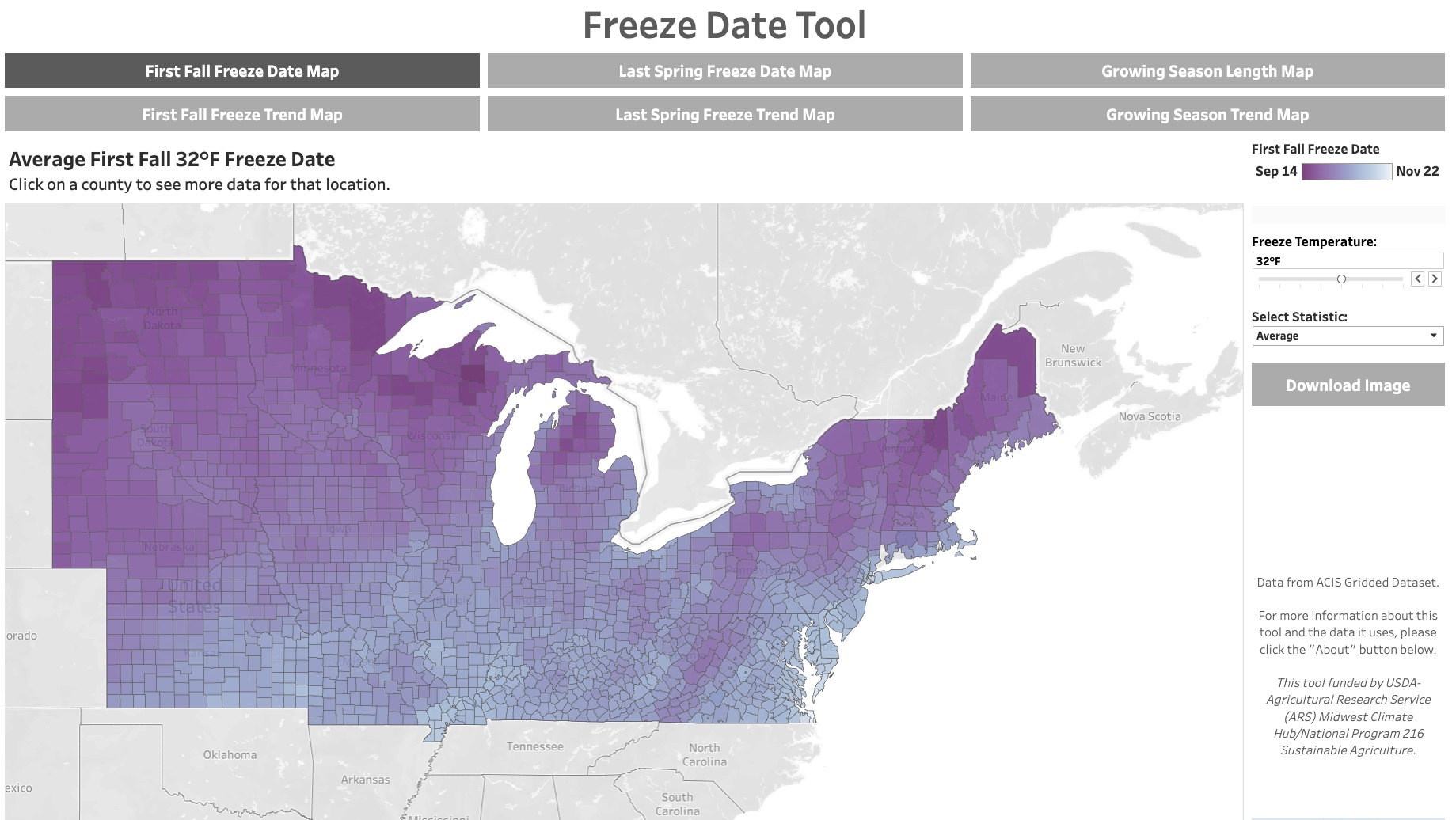 A chill is in the air – online tools for monitoring and climatology